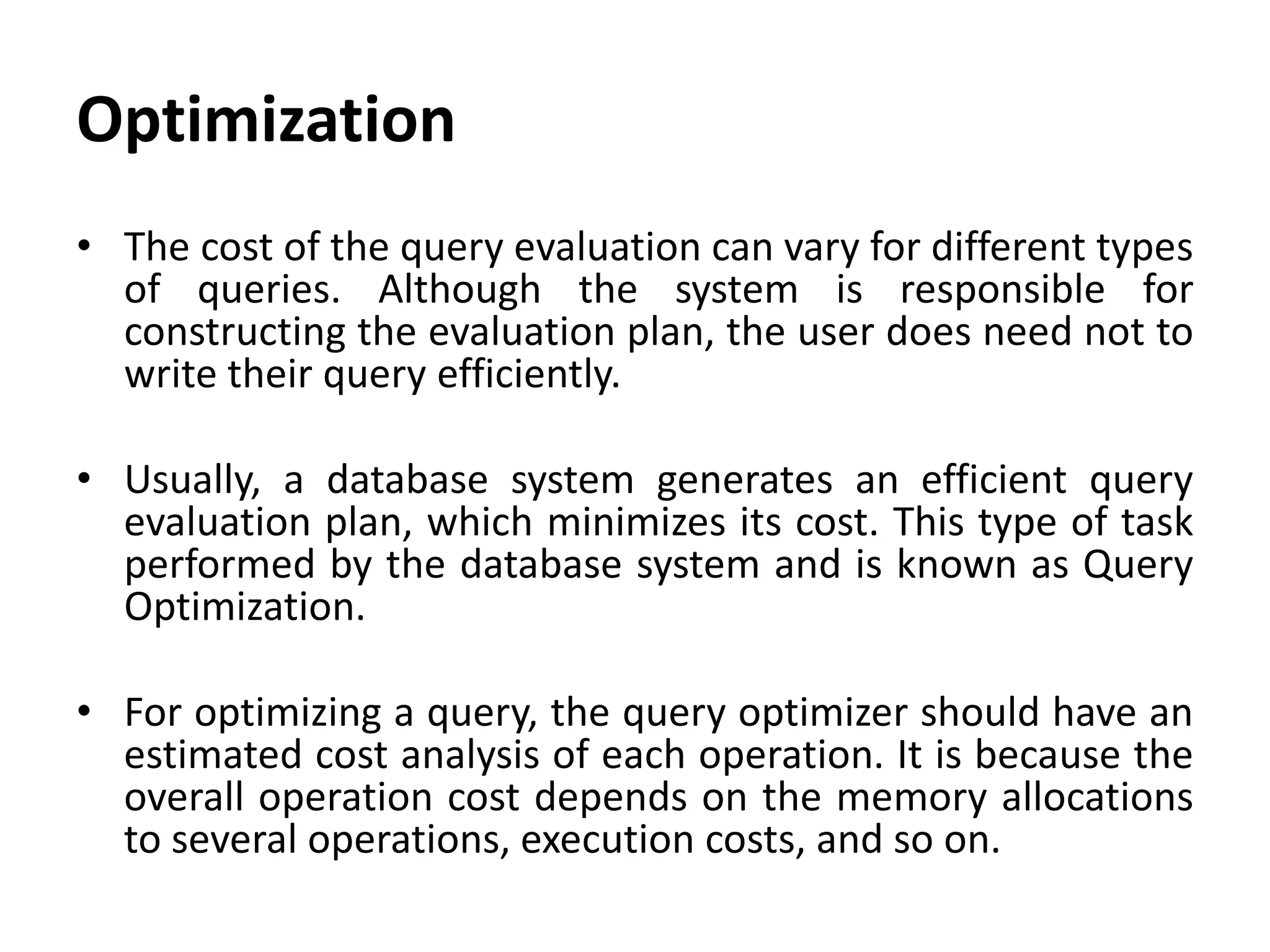 Measures Of Query Cost Pdf Databases Computer Software And