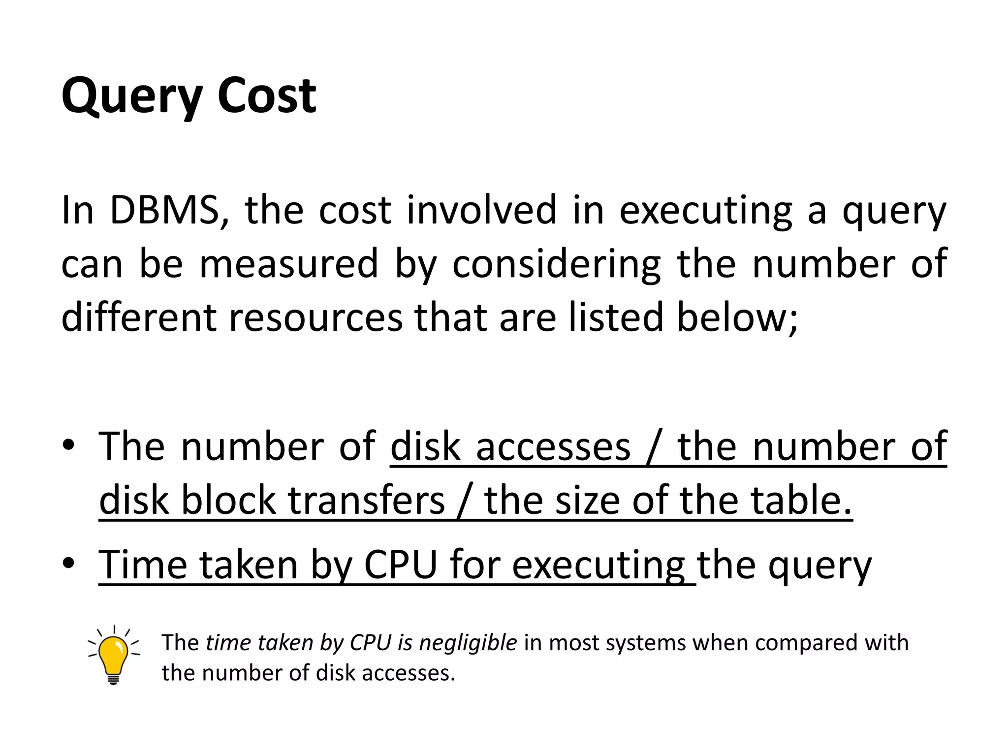 Measures Of Query Cost Pdf Databases Computer Software And