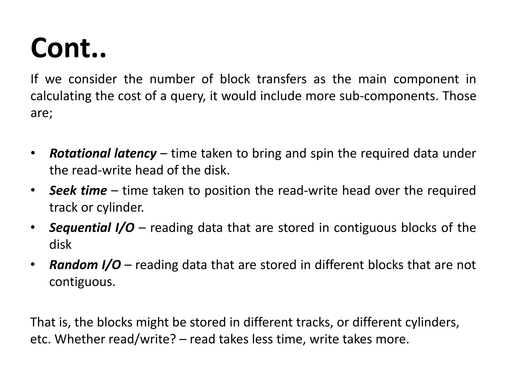 Measures Of Query Cost Pdf Databases Computer Software And