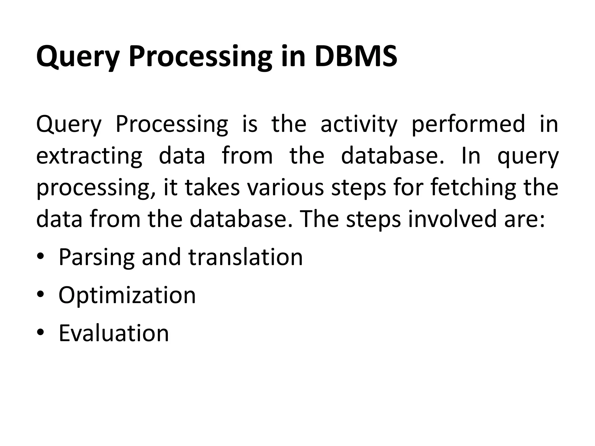 Measures Of Query Cost Ppt