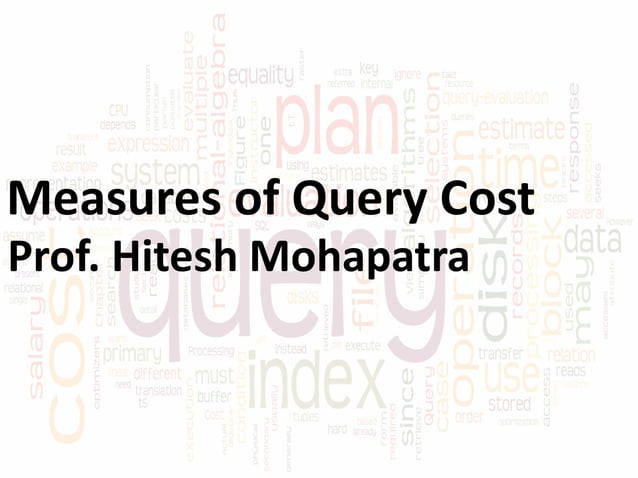 Measures of query cost | PDF | Databases | Computer Software and Applications