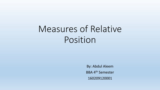Measures of relative position | PPTX