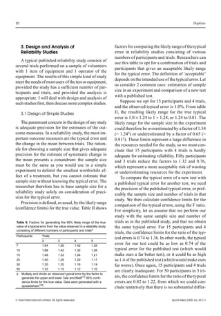 Measures of reliability in sports medicine and science | PDF