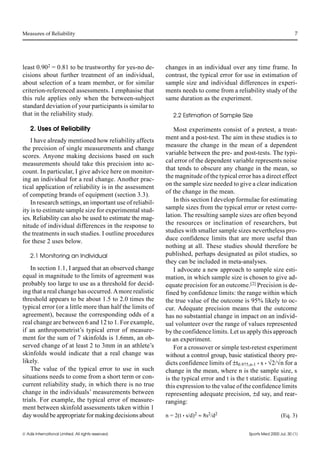 Measures of reliability in sports medicine and science | PDF