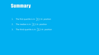 Measures of Spread Revision | PPTX
