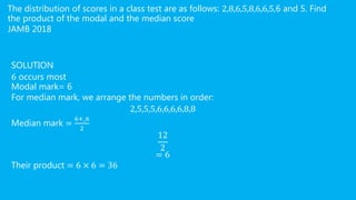 Measures of spread revision | PPTX