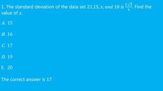 Measures of spread revision | PPTX