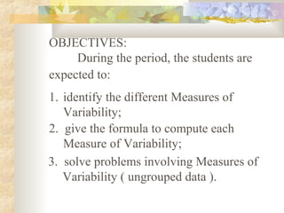 Measures of variability | PPT