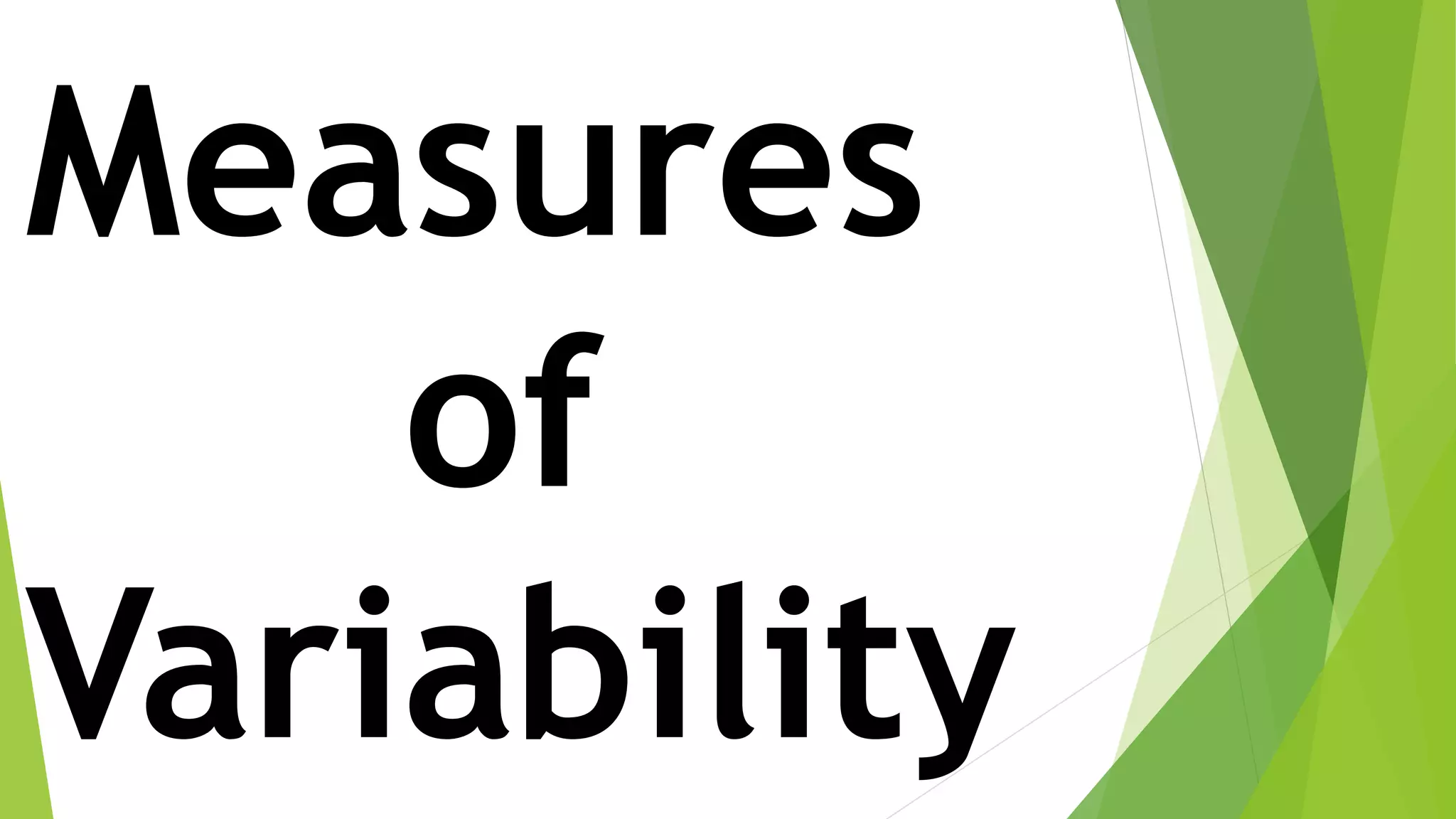 Measures of variability | PPTX
