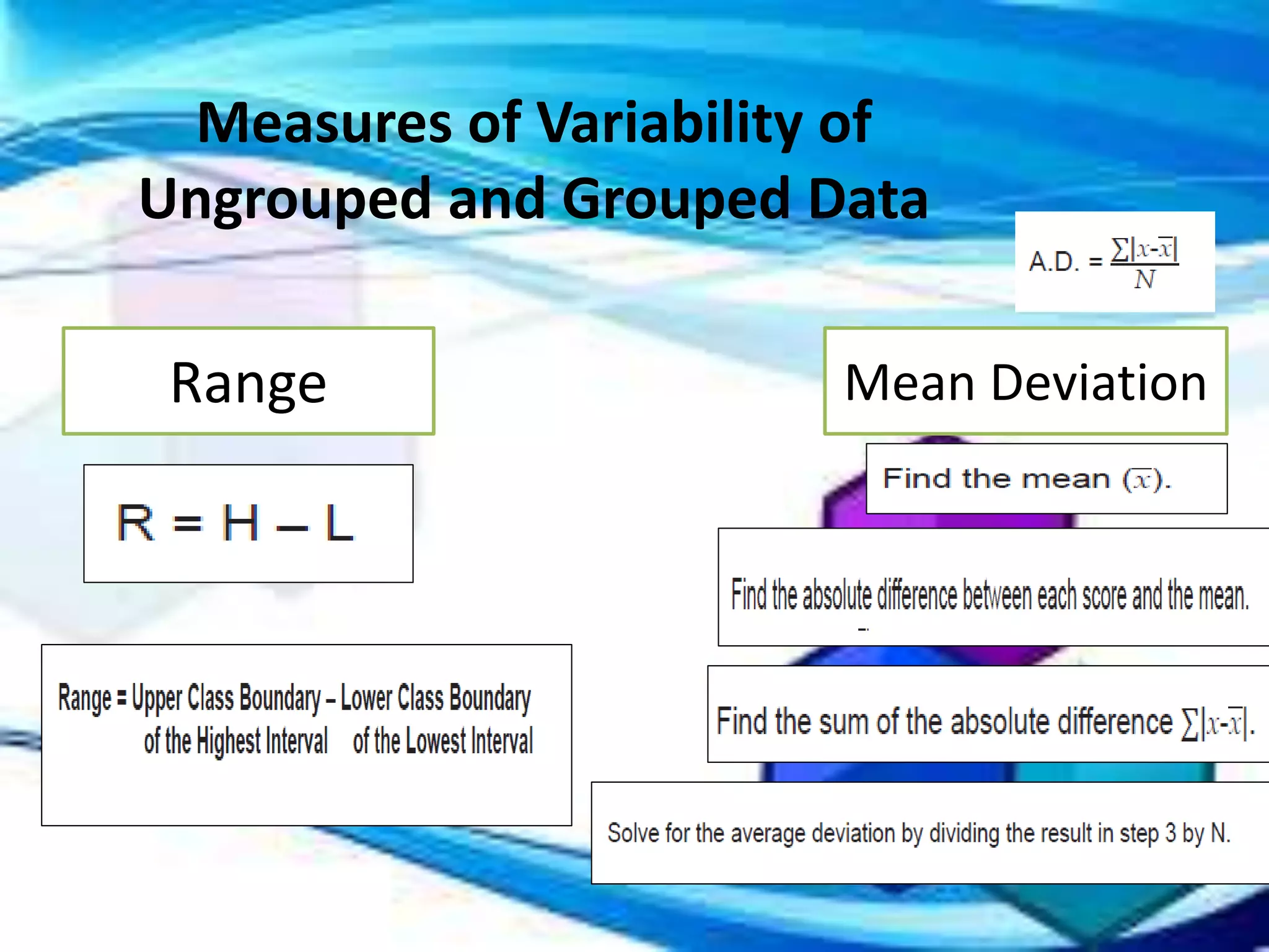Measures of Variability of Grouped and Ungrouped Data | PPTX