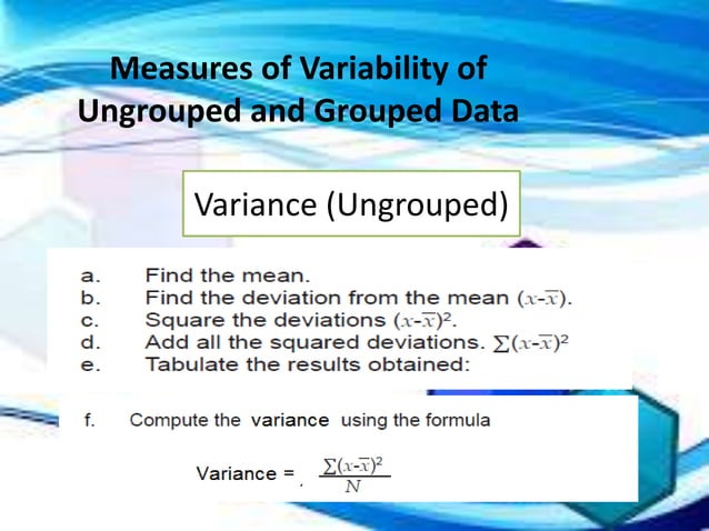 Measures of Variability of Grouped and Ungrouped Data | PPTX