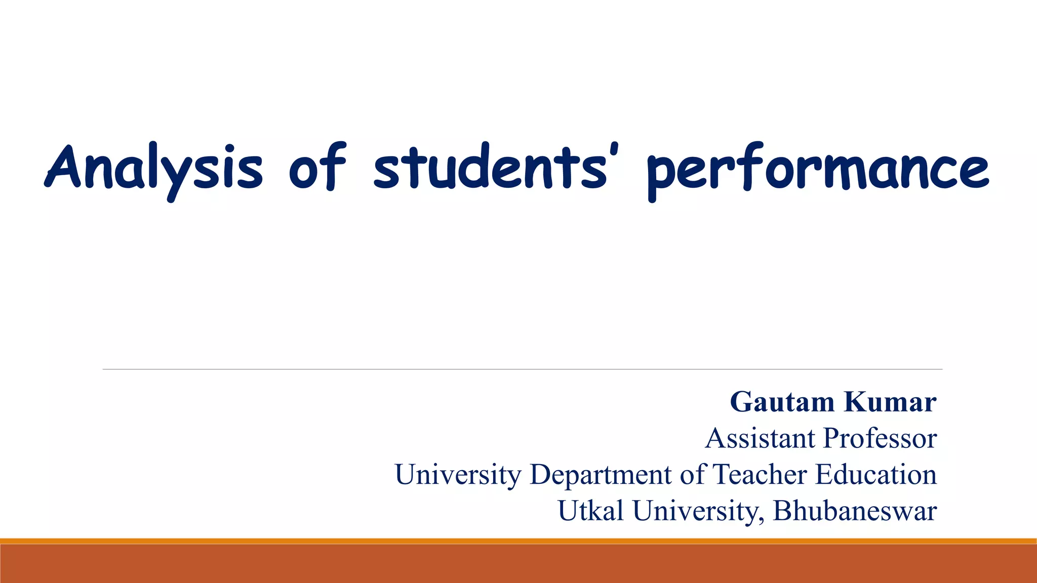 Analysis of students’ performance | PPTX