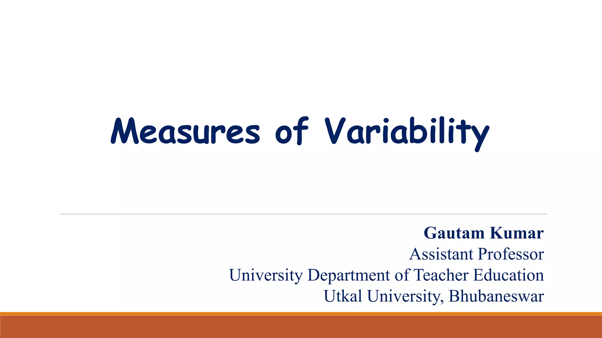 Measures of variability | PPTX