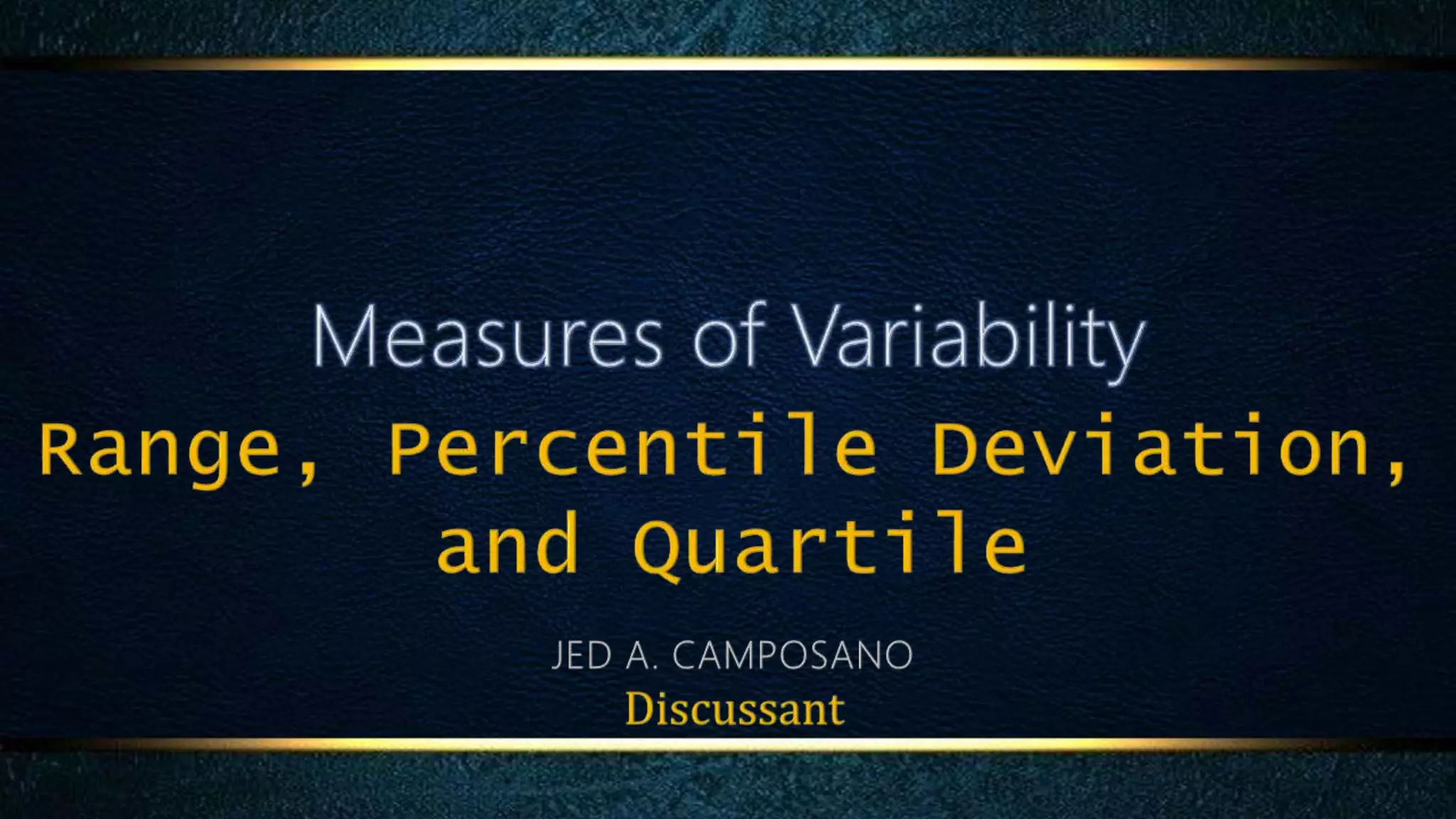 Measures of variability | PPTX
