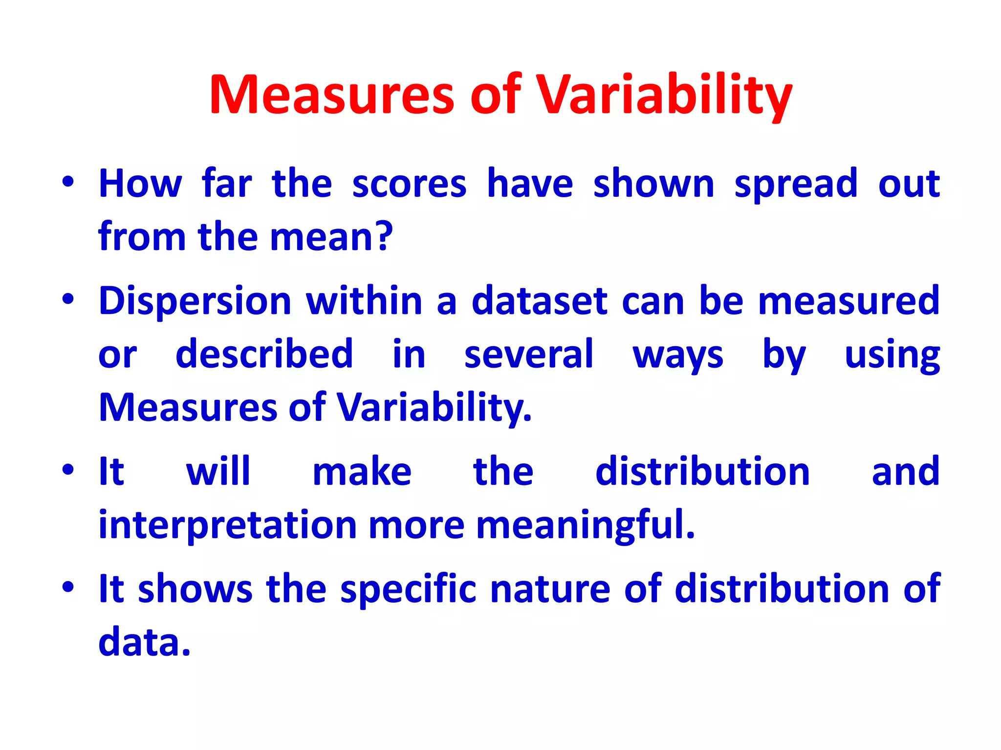 Measures Of Variability Pptx