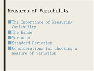 Measures of Variabilityyyyyyyyyyyyyyyyyyyyy | PDF | Science