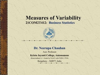 Measures of Variablity.kjc.ppt | Physics | Science