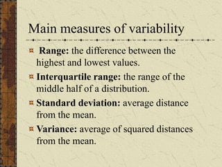 Measures of Variablity.kjc.ppt | Physics | Science
