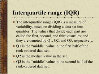 Measures of Variablity.kjc.ppt | Physics | Science