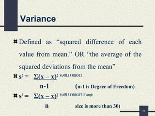 Measures of Variation or Dispersion | PPT