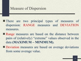 Measures of Variation or Dispersion | PPT | Business Accounting ...