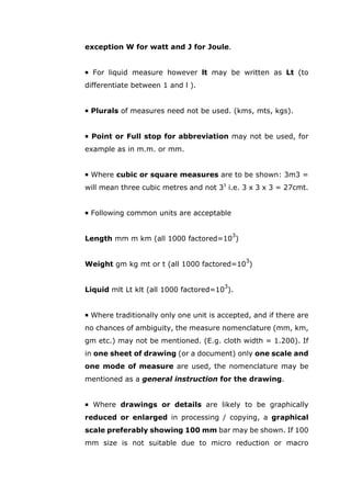 Measures on Design Drawings | PDF | Drawing and Sketching | Arts and Crafts
