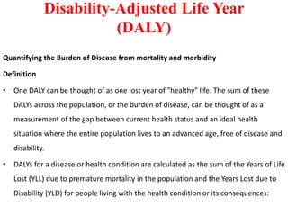 Measures of Disease, Morbidity& mortality | PPTX