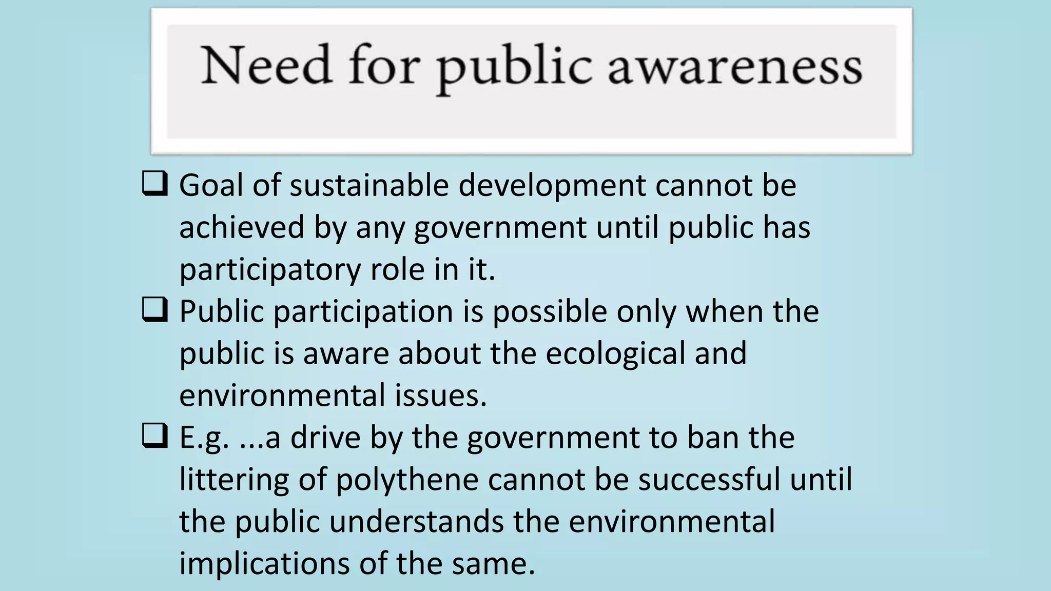 Public Awareness and Environmental conservatin | PPTX
