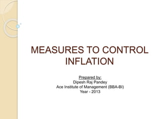 Measures to Control Inflation | PPTX