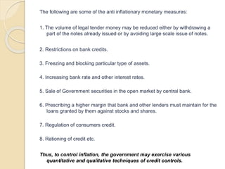 Measures to Control Inflation | PPTX