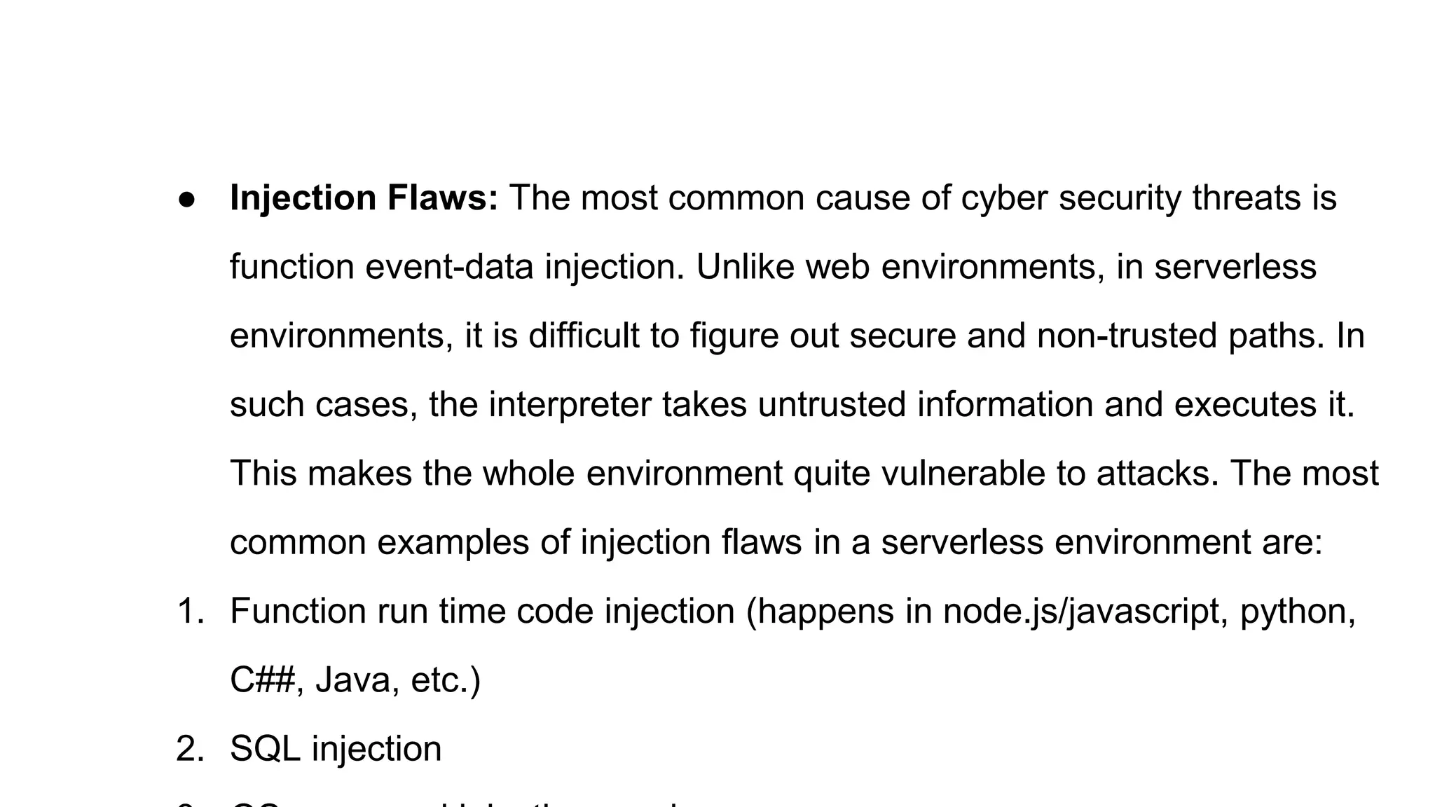 Measures to ensure Cyber Security in a serverless environment | PPTX