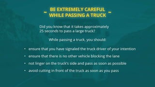 Measures to take to avoid a trucks blind spots | PPTX | Auto Safety ...