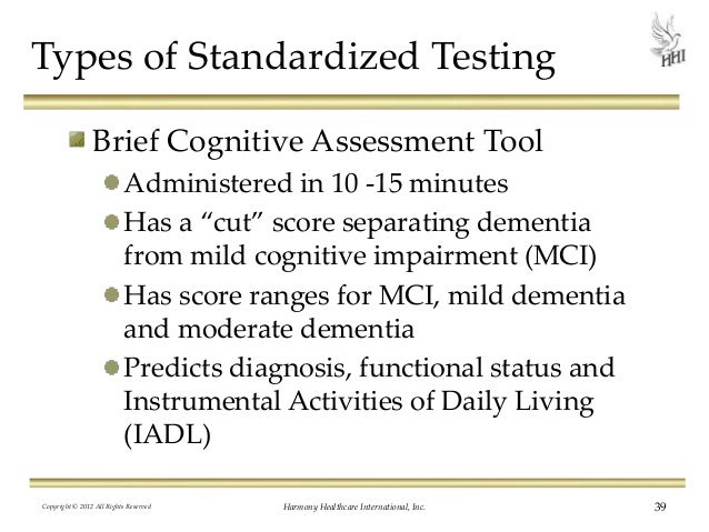Standardized Cognitive Assessments 8006
