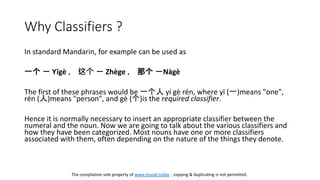 Learning Chinese : Measure words and Classifiers | PPT