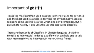Learning Chinese : Measure words and Classifiers | PPT