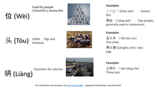 Learning Chinese : Measure words and Classifiers | PPT