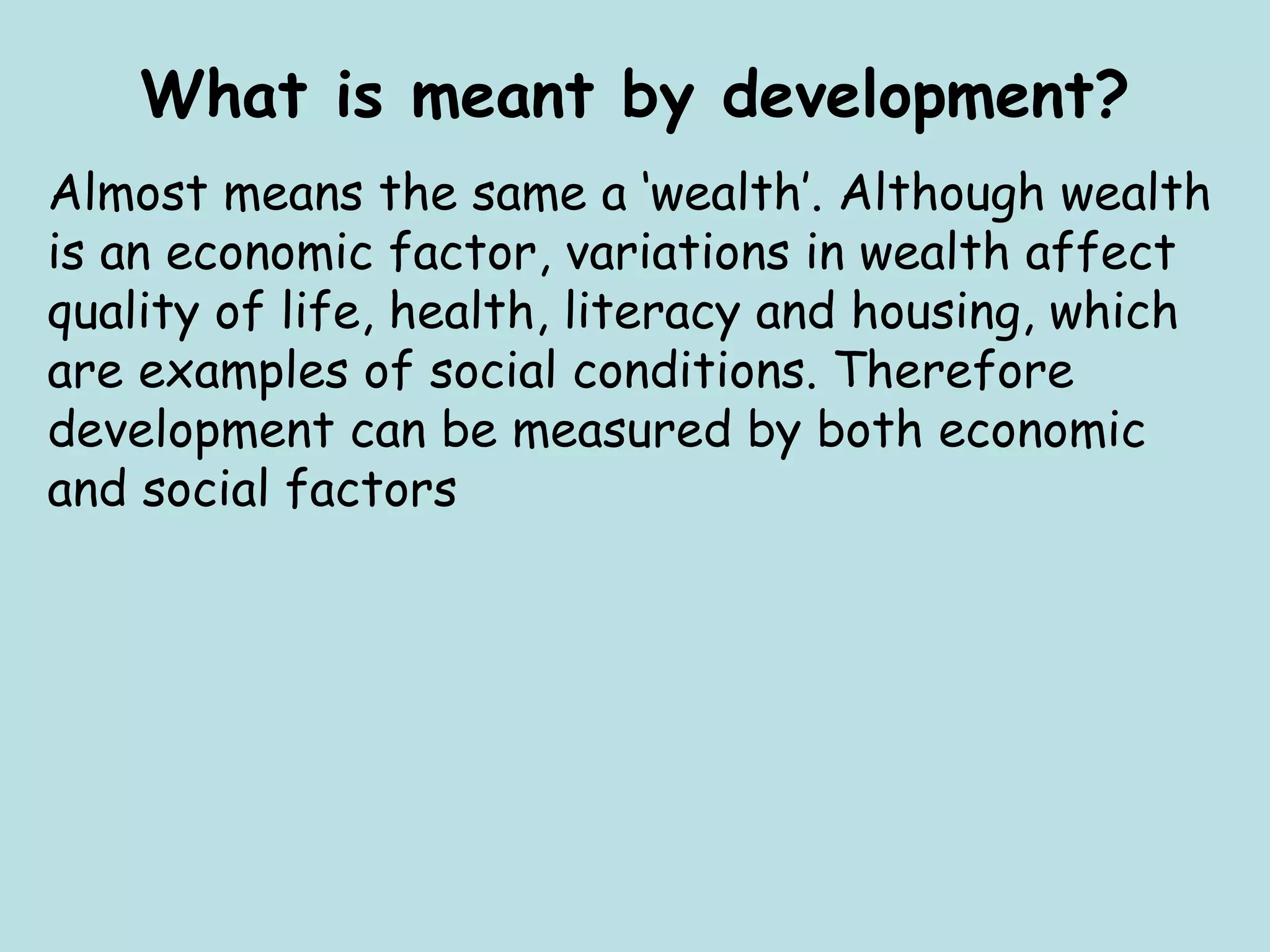 Measuring Development | PPT