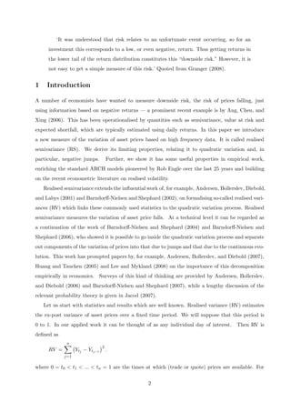 Measuring Downside Risk — Realised Semivariance | PPT