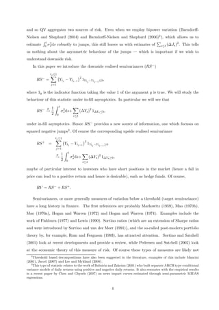 Measuring Downside Risk — Realised Semivariance | PPT