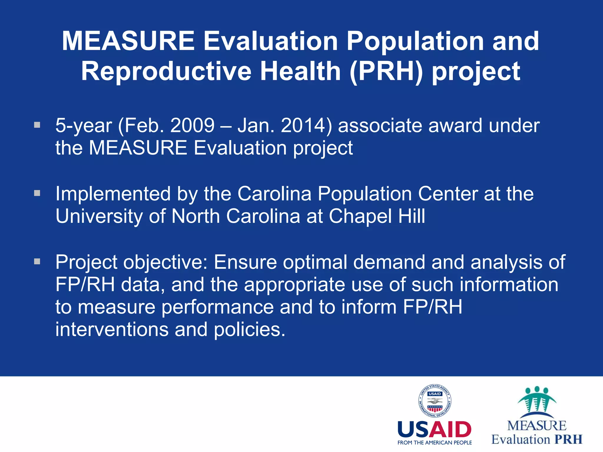 Measuring and Evaluating Reproductive Health Initiatives | PPT