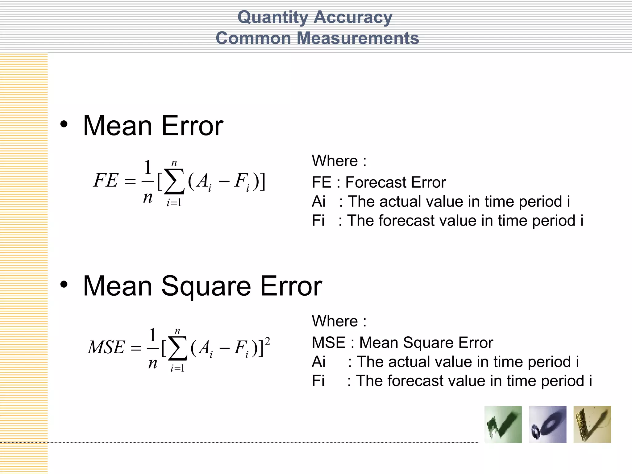 Measuring Forecast Accuracy Ppt