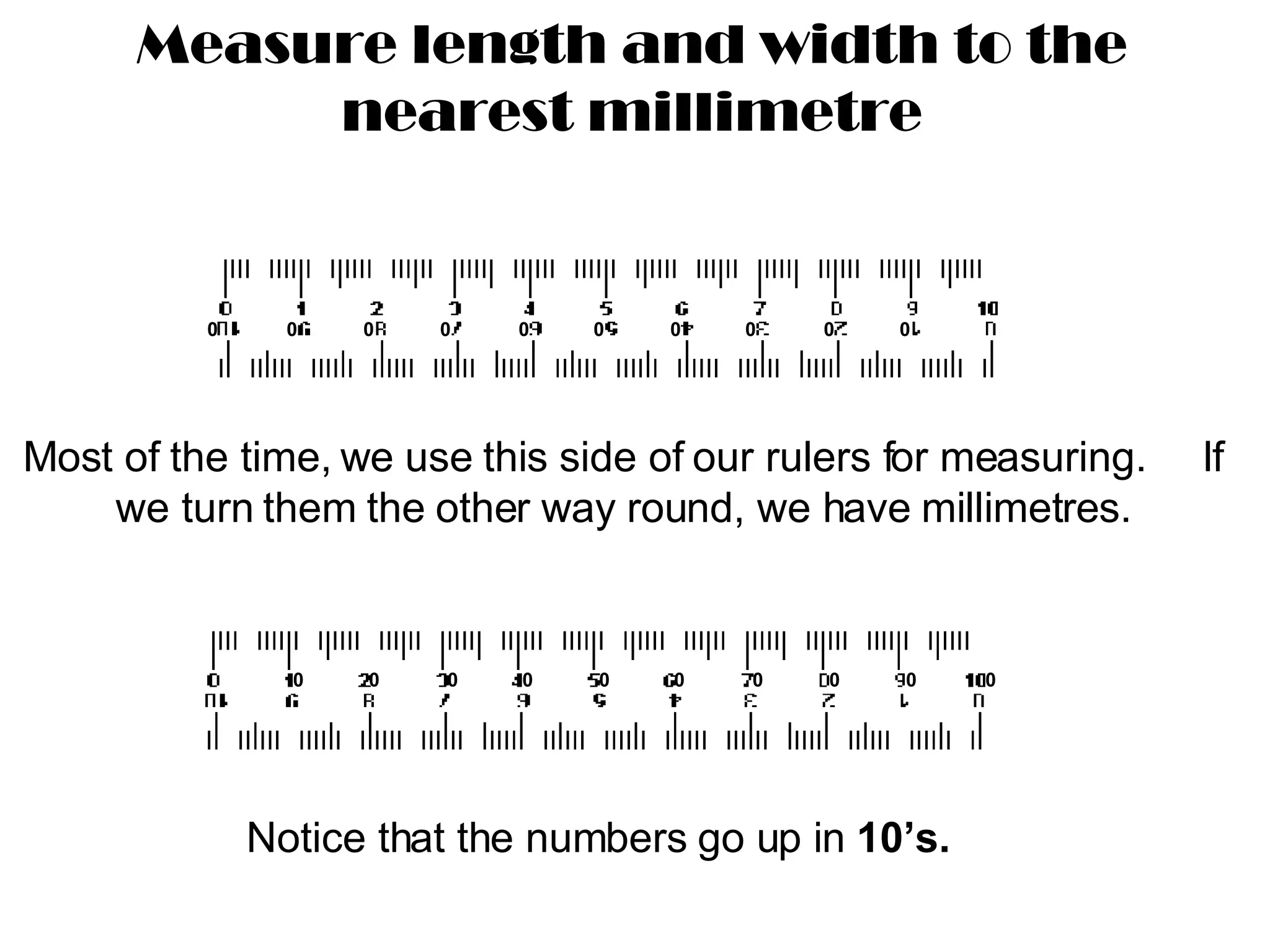 Measuring Nearest half cm/mm | PPT