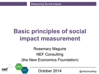 NEF: Measuring Social Impact (for LVSC's London For All project, Oct ...