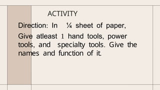 Measuring-Tools-in-Carpentry grade 9pptx | PPTX