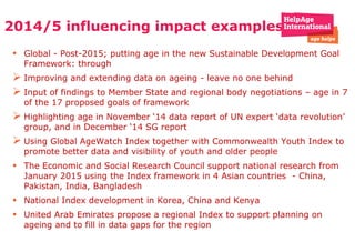 Measuring action on ageing: Examples from Helpage International | PPT