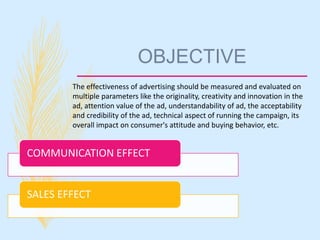 Measuring advertising and campaign effectiveness | PPTX