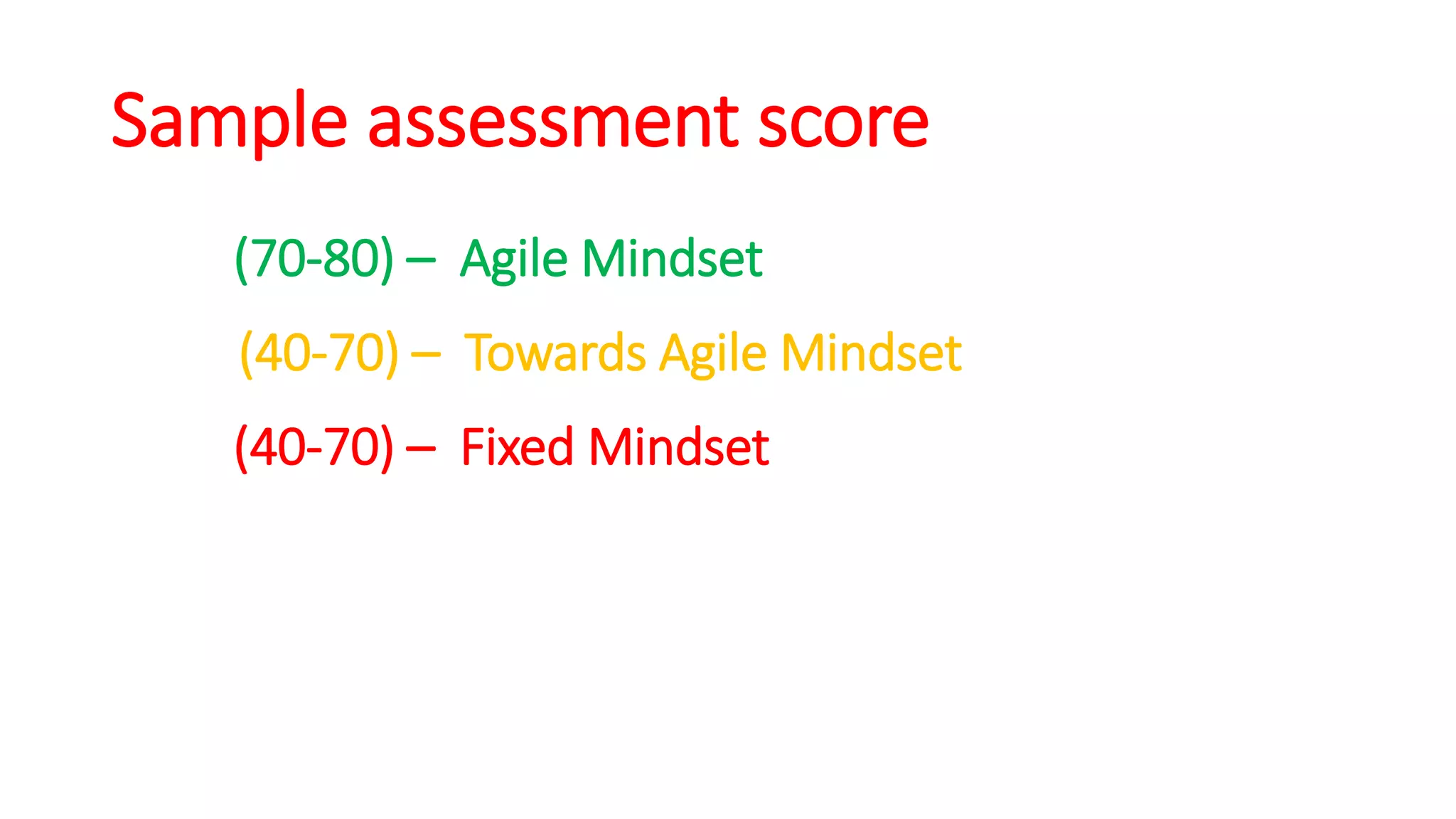Measuring the immeasurable- Agile Mindset | PPT