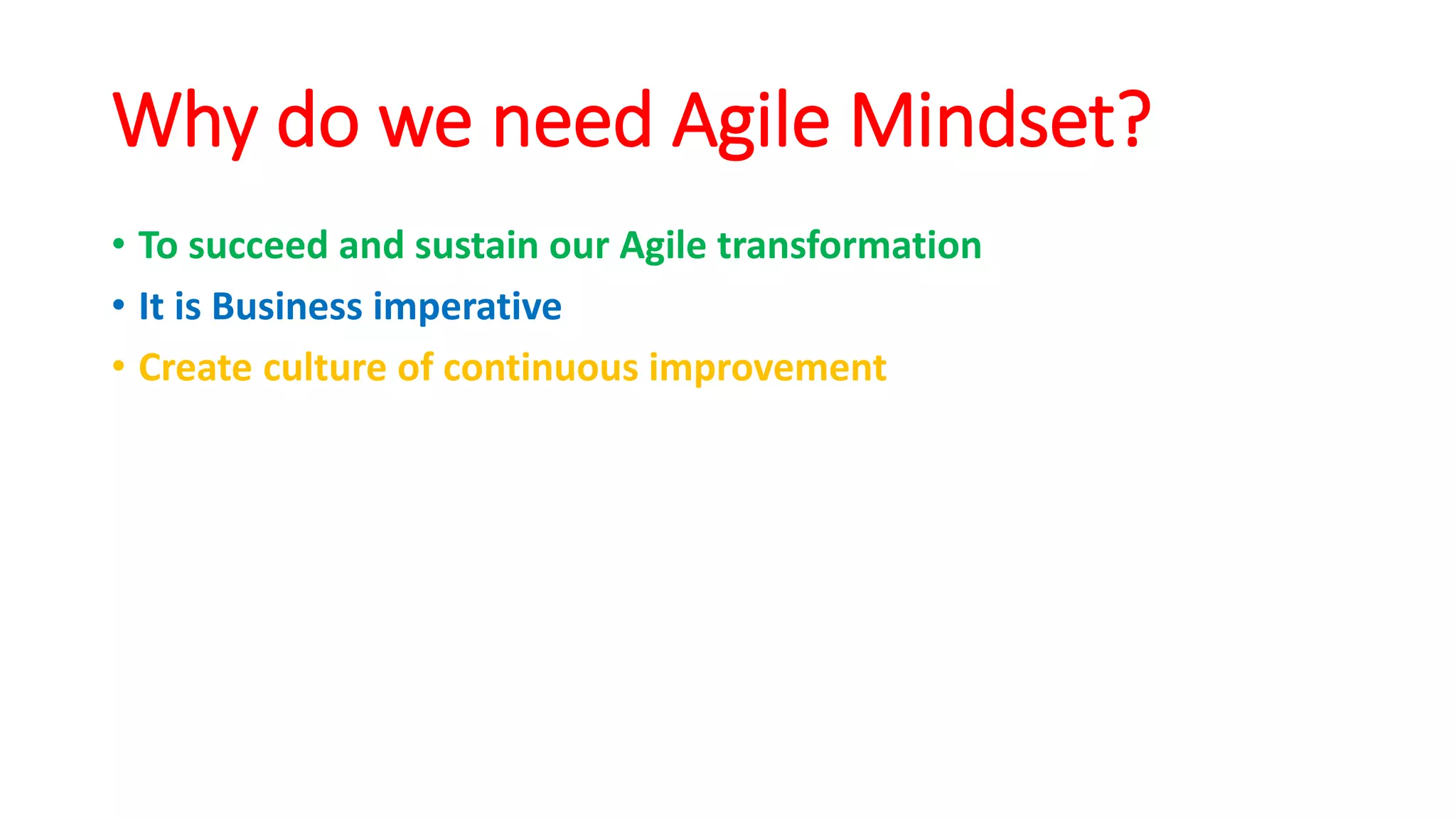Measuring the immeasurable- Agile Mindset | PPT