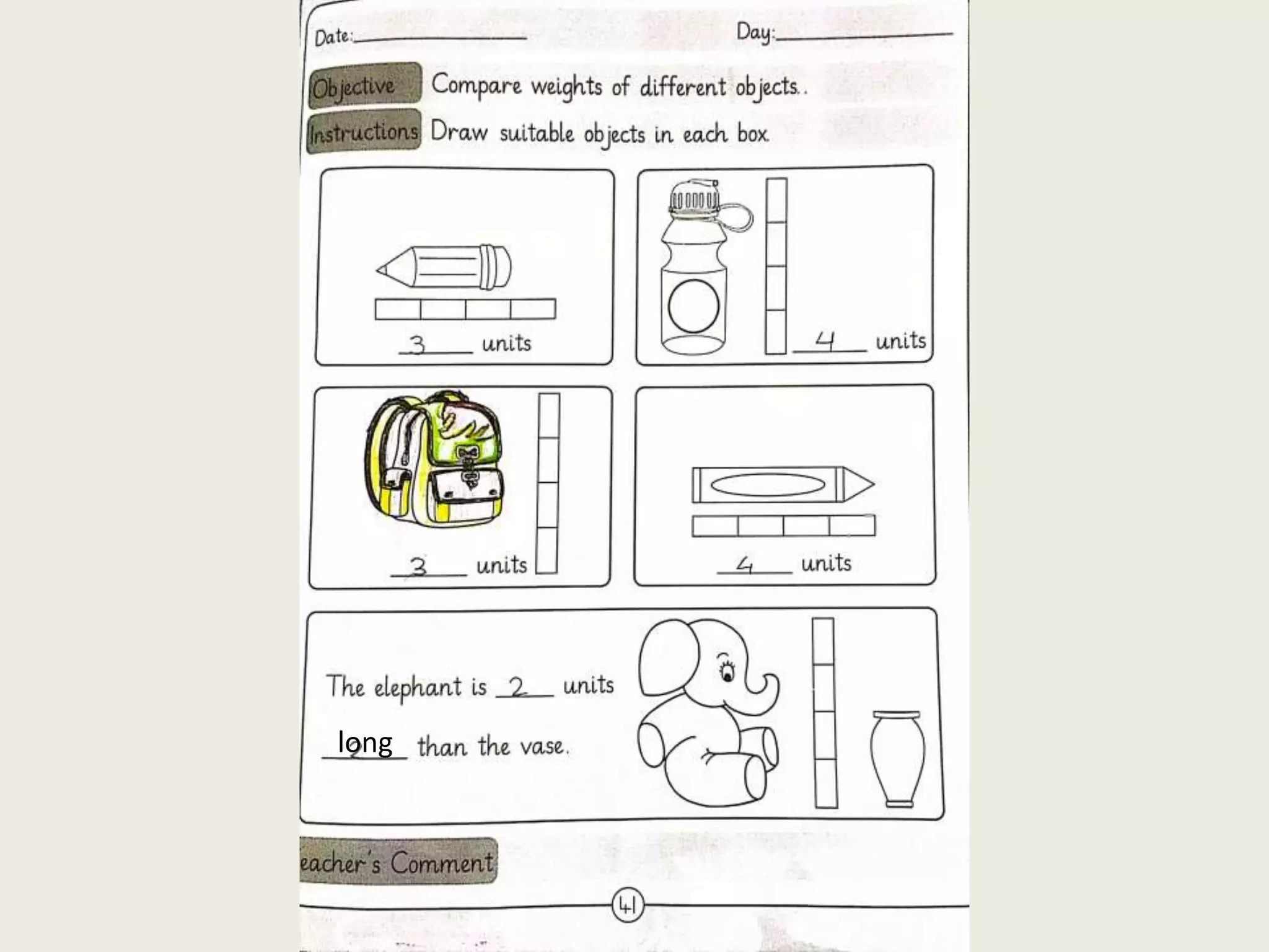 Measuring and comparing lengths with non standard units | PPTX
