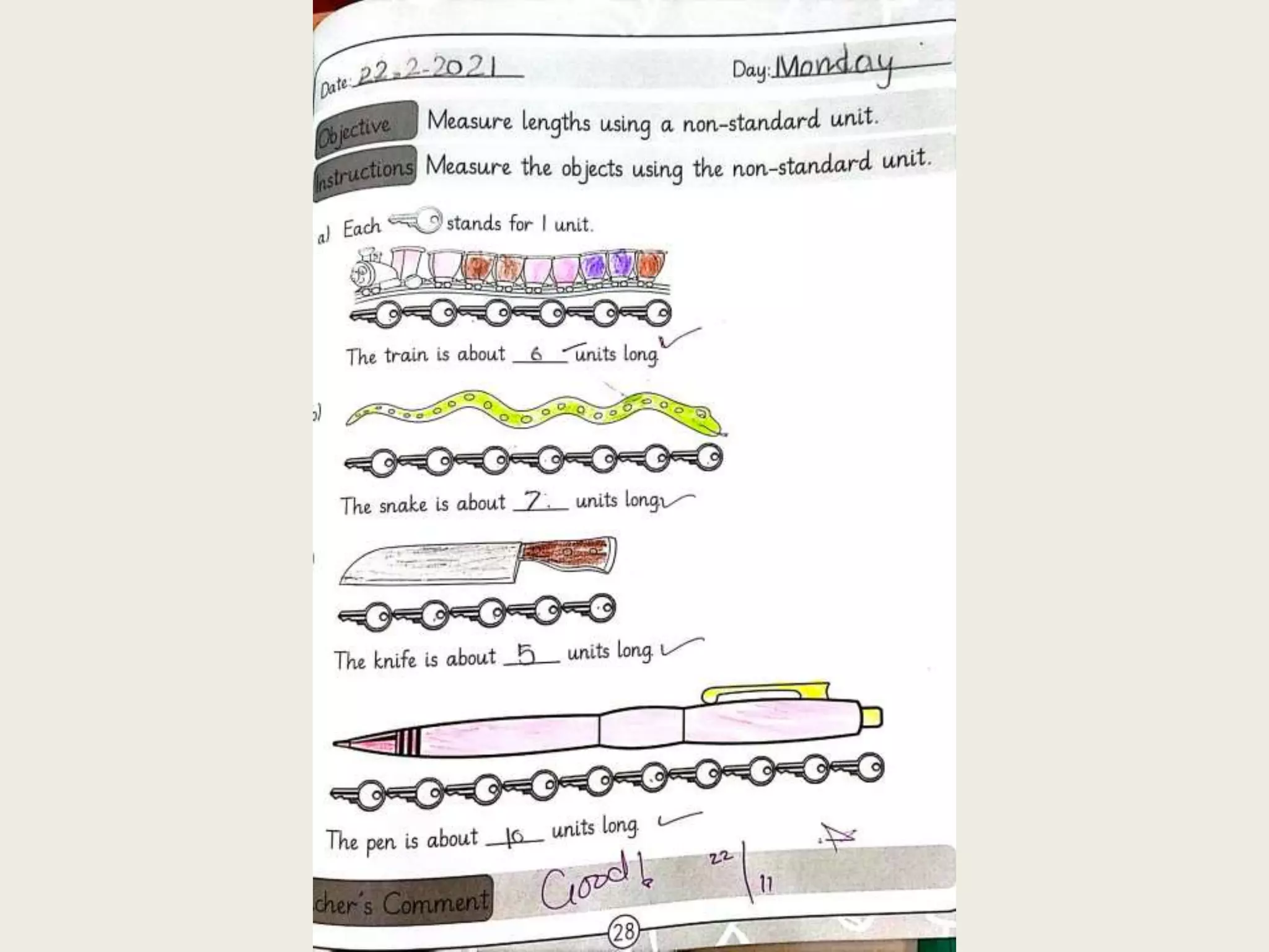 Measuring and comparing lengths with non standard units | PPTX